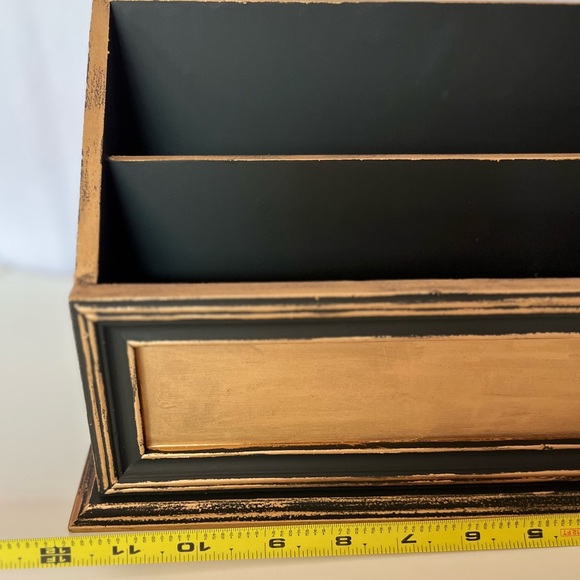 hand painted | Office | Hand Painted Metallic Gold Black Wood Letter ...